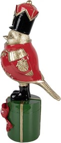 Vánoční dekorace ptáček v uniformě - 11*13*30 cm