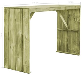 Barový stůl 170 x 60 x 110 cm impregnovaná borovice - Default Title