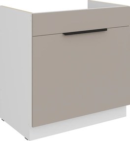 ARIA lb | dolní skříňka 80 ZL 1S dřezová | 80 cm | PREMIUM BOX | bílá/béžová