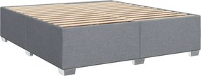 Box spring postel s matrací světle šedá 180 x 200 cm textil 3285981
