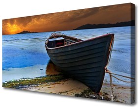 Obraz na plátně Loď Moře Pobřeží Pláž 120x60 cm