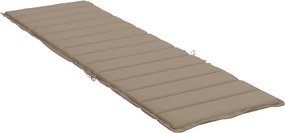 Poduška na lehátko taupe 200 x 70 x 3 cm oxfordská látka 314226