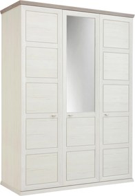 XXXLutz ŠATNÍ SKŘÍŇ SE ZRCADLEM, šedá, bílá, 154/209/60 cm Hom`in - Šatní skříně - 000003000118