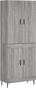 Skříň highboard šedá sonoma 69,5 x 34 x 180 cm kompozitní dřevo 3195809