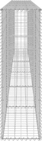 Gabionová zeď s víky pozinkovaná ocel 300 x 30 x 100 cm 147821