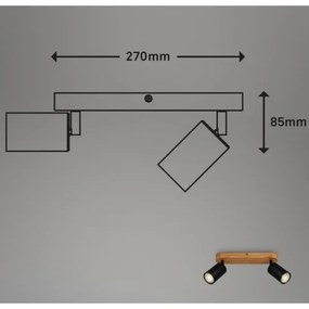 Briloner 2922-025 - Bodové svítidlo SPOT 2xGU10/9W/230V