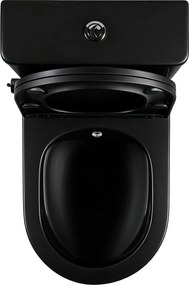 Erga Siena, WC kombi mísa 620x365x820 mm, Rimless + funkce bidetu + toaletní sedátko, černá matná, ERG-V03-SIENA-RIM-BID-BK