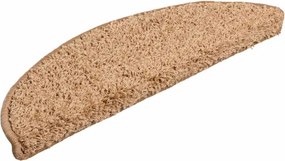 Schodové rohože 15 ks 56 x 17 x 3 cm béžové, půlkulaté 133894