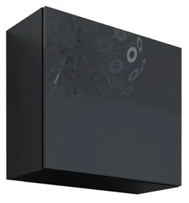 Čtvercová skříňka Zigo, Barva: černý / černý lesk
