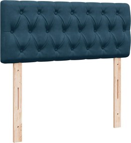 Box spring postel s matrací modrá 120 x 200 cm samet 3287720