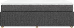 Box spring postel s matrací tmavě šedá 90x190 cm textil 3285533