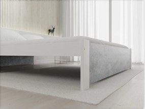 Postel IKAROS 160 x 200 cm, beton/bílá Matrace: Matrace Coco Maxi 20 cm, Rošt: Bez roštu