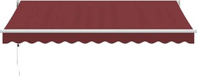 Automatická zatahovací markýza burgundská 350 x 250 cm 3215304