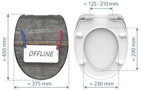 Eisl Sanitär WC prkénko Duroplast Soft Close Offline 82157