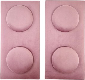 Sinsay - Čalouněné nástěnné panely ve tvaru bloku 2 pack - pastelová růžová