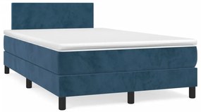 Box spring postel s matrací tmavě modrá 120x190 cm samet 3269829