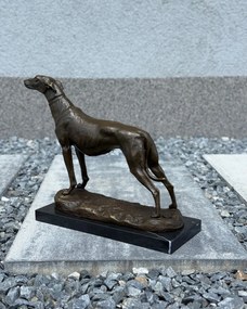 Bronzová socha - Greyhound soška loveckého psa
