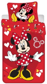 Jerry Fabrics Povlečení Minnie Red heart 140x200, 70x90 cm