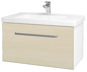 Dřevojas Koupelnová skříň BIG INN SZZ 80 Varianta: N01 Bílá lesk / Úchytka T01 / D02 Bříza