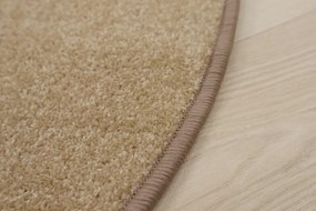Vopi, Kusový koberec Eton béžový 70 kruh, 100x100 (průměr) kruh, béžová, ložnice