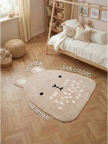 Béžový pratelný/ručně tkaný bavlněný dětský koberec 120x152 cm Snuggle Pucki – Hanse Home