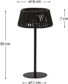 LED stolní /přenosné solární venkovní svítidlo ø 11 cm Aldet – Kave Home