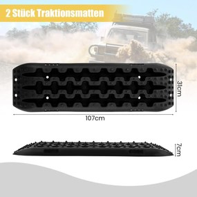 Costway Sand sheets off-road 2 kusy trakční pomocný žebřík pneumatik
