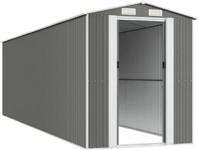 Zahradní kůlna světle šedá 192 x 689 x 223 cm pozinkovaná ocel 3147444