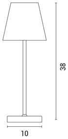 LED Stmívatelná dotyková stolní lampa LED/3,5W/5V 5200 mAh IP54 bílá