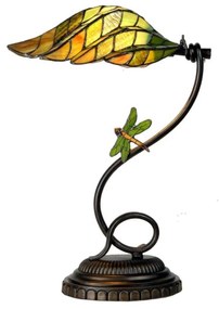 Leaf - vkusná stolní lampa Tiffany styl