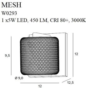 Maxlight W0293 MESH Nástěnné svítidlo