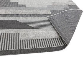 Tribeca Design Kusový koberec Mola Black/Grey Geometric Rozměry: 160x230 cm