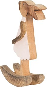 Dřevěná dekorace králíčí dívka v šatičkách M - 14*7*25 cm