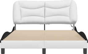 Rám postele s LED bez matrace Hvar bílý a černý 140x190 cm 3213933