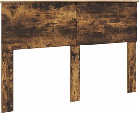 Rám postele s čelo Kouřový dub 160 x 200 cm Kompozitní dřevo 3408834