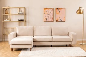 Hanah Home Rohová pohovka BERLIN levá krémová