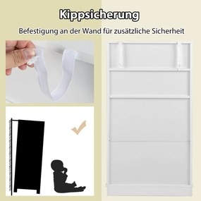 Costway Volně stojící koupelnová skříňka s 2 dvířky – 60 × 30 × 108 cm