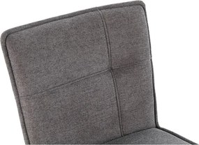 Tmavě šedé čalouněné jídelní židle v sadě 2 ks Vesta – MOME