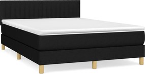 Box spring postel s matrací černá 140x200 cm textil 3140779