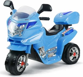LEAN CARS Elektrická motorka pro děti HC8051 modrá se světly a zvuky