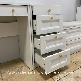 Noční stolek REL SN | 40 cm | bílá | lamino o síle 18 mm + ozdobné MDF lišty 18 mm