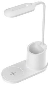 Platinet | LED Stolní lampa LED/3W/5V s bezdrátovým nabíjením bílá | PL0117