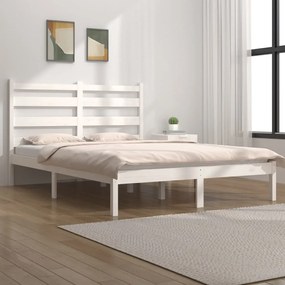 Rám postele bílý masivní borovice 160 x 200 cm,  3103659 HangarStore.cz
