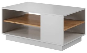 Konferenční stolek, bíla/dub craft zlatý, TRIO