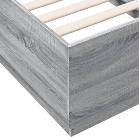 Rám postele šedý sonoma 75 x 190 cm kompozitní dřevo 3209763