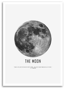 Obraz na plátně Měsíční vesmírná noc - 40x60 cm