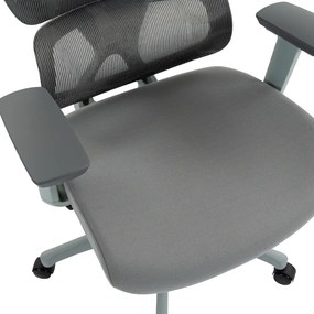 Ergonomická kancelářská židle COSMO - šedá síťovina / nosnost 150 kg