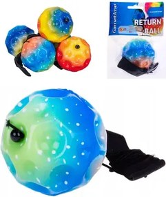 Míček na gumičce s úchytem na suchý zip / Hračka / Pěna / O 6 cm / 5 b