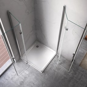 BPS-koupelny Obdélníkový sprchový kout HYD-OK122 100x90 chrom/transparent
