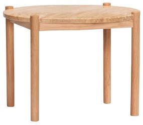 Hübsch Konferenční stolek TRAVA béžový ø60 cm 201903
